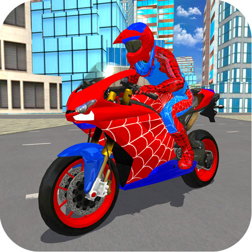 蜘蛛英雄：救援狂飙2 (Hero Stunt Spider Bike Simulator 3d 2) 🕹️ 免费游戏在线玩 | 小猪秒玩