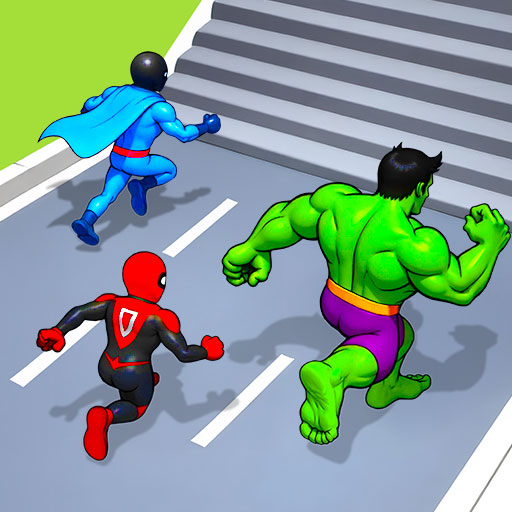 超級英雄跑酷雙人版 (Hero Transform Race) 🕹️ 免費小遊戲線上玩 | 小豬快玩