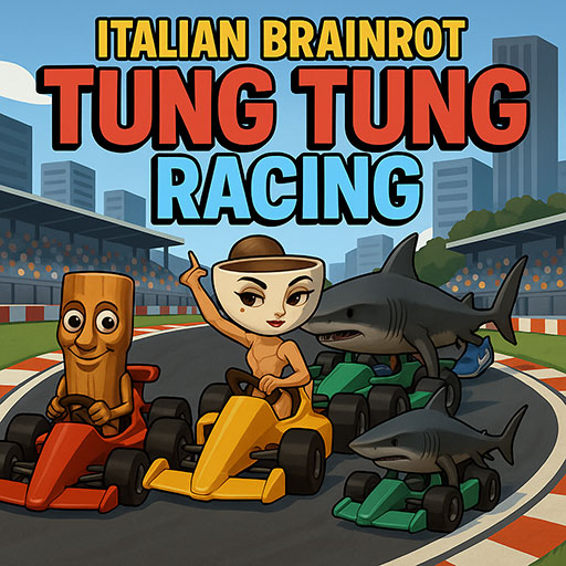 AI 迷因生物 F1赛车 (Italian Brainrot Tung Tung Racing) 🕹️ 免费游戏在线玩 | 小猪秒玩