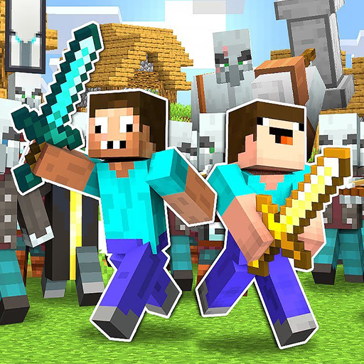 我的菜鳥世界 (Noob defends the village) 🕹️ 免費小遊戲線上玩 | 小豬快玩